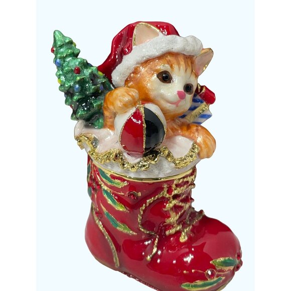 Single-Tree | Holiday | Vintage Singletree Kitty Cat Trinket Box In ...